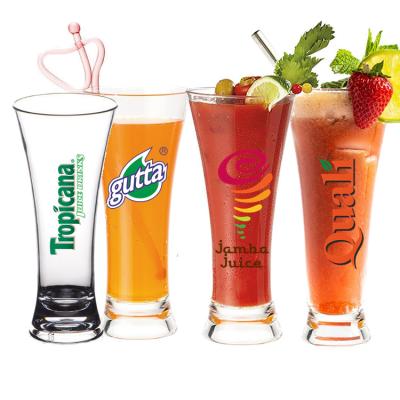 China Shatterproof Water Juice Plastic Beer Glasses Cold Soft Plastic Drink Glasses 320ml for sale