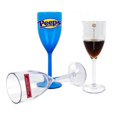 Cina logo di plastica solido di colore di Champagne Glasses For Parties Customized della radura 9oz in vendita