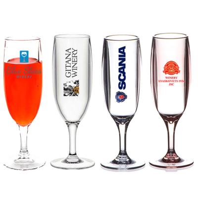 Cina Dishwasher Safe Plastic Champagne Glasses Customized Color Unbreakable Champagne Flutes in vendita