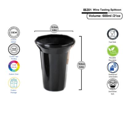 Cina Secchio di plastica portatile della sputacchiera del vino per l'assaggio di vino Mini Spittoon Reusable in vendita