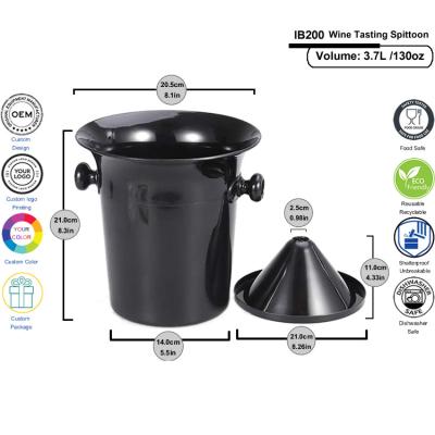 Cina Secchio di plastica 3.7L 2L della sputacchiera dell'assaggio di vino del polipropilene in vendita