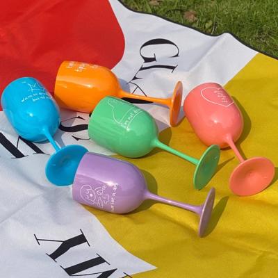 Cina Vetri di vino di plastica riutilizzabili - il nero Moet Champagne Glass di Safe FDA della lavastoviglie in vendita