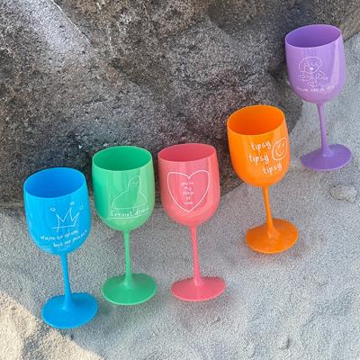 Cina Vetri di vino di plastica riutilizzabili - il nero Moet Champagne Glass di Safe FDA della lavastoviglie in vendita