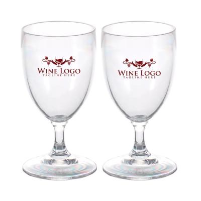Cina Piccoli vetri di vino di plastica acrilici infrangibili eleganti 7oz in vendita