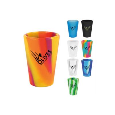 Cina Tazze riutilizzabili infrangibili del silicone di vetro di colpo del silicone di Silipint 1.5Oz in vendita