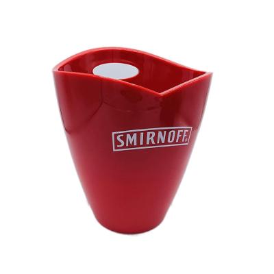 Cina Secchio più fresco di plastica rosso di Champagne Ice Bucket Bar Beer della vodka di Smirnoff in vendita