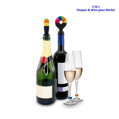 Cina Tappo e Pourer del vino della bottiglia del coniglio del ODM dell'OEM 8 incanti dell'arcobaleno di colore in vendita