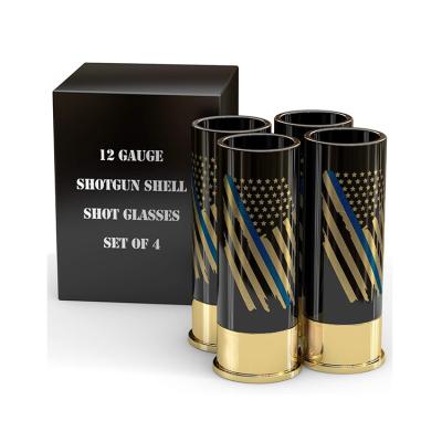 Cina Pistola Shell Style Shot Glass Set del colpo di 12 calibri di 4 vetri sparati di plastica in vendita
