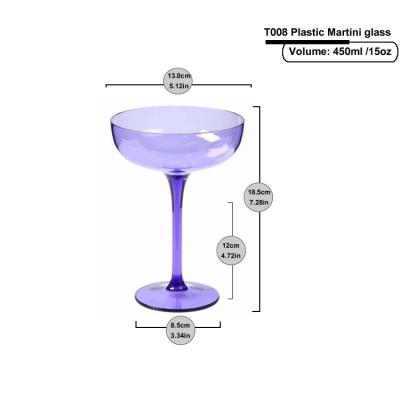 Cina Vetri colorati classici del coupé del cocktail per i calici di Champagne Martini Crystal Speakeasy Style in vendita