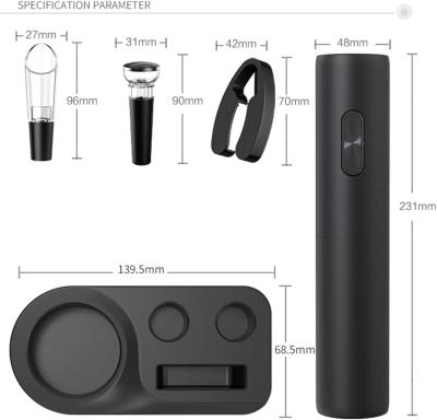 China Engraved Wine Electric Bottle Opener Personalized Automatic With Dry Battery for sale