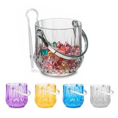 Cina Household Acrylic Champagne Ice Bucket Bar Transparent Diamond Shape Silver Handle in vendita