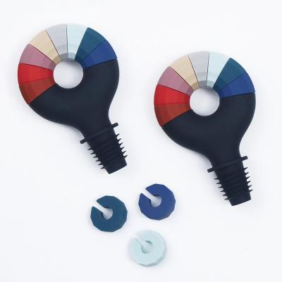Cina Plastic Silicone Champagne Bottle Stopper Food Grade Pulltex And Glass Identifier Charm in vendita