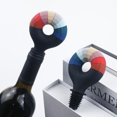 Cina Plastic Silicone Champagne Bottle Stopper Food Grade Pulltex And Glass Identifier Charm in vendita