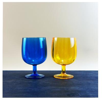 China Stackable Reusable Plastic Wine Glasses Customize Logo Personalized Design Cups à venda