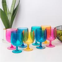 China Stackable Reusable Plastic Wine Glasses Customize Logo Personalized Design Cups for sale