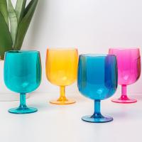 China Stackable Reusable Plastic Wine Glasses Customize Logo Personalized Design Cups for sale