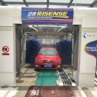 China Hoogdrukwater Automatische Autoverwasser Tunnel 9 Borstels Te koop