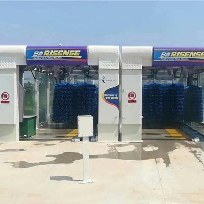 China Hoogdrukwater Automatische Autoverwasser Tunnel 9 Borstels Te koop
