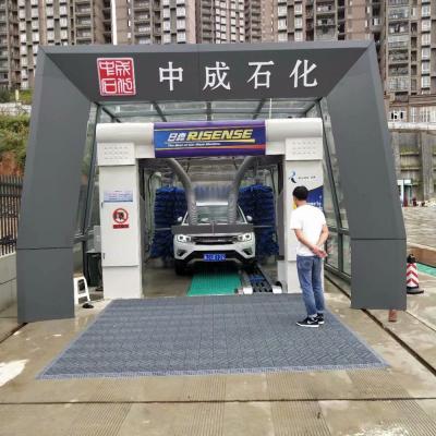 China Hoogdrukwater Automatische Autoverwasser Tunnel 9 Borstels Te koop
