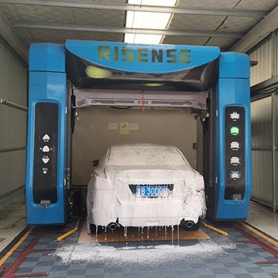 China Risense Two Arm 360 Full Automatic Laser Car Wash with Air Dryer and Lava Shampoo for sale