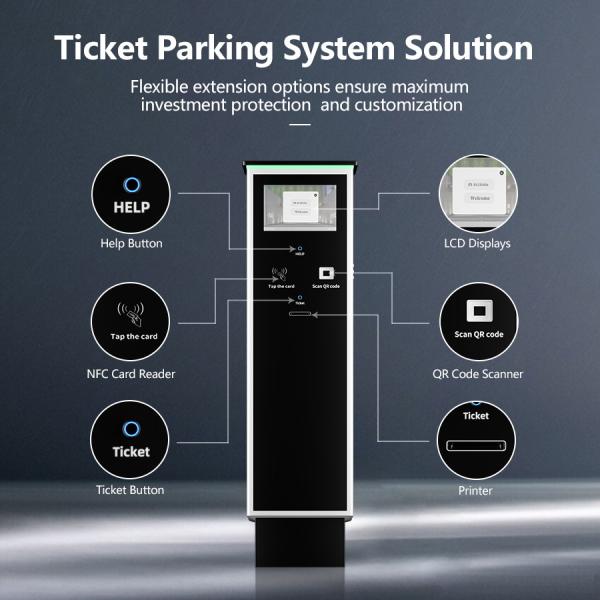 Chiosco biglietto di parcheggio con lettore di carte NFC QR Code 10,1 pollici macchina biglietto di uscita
