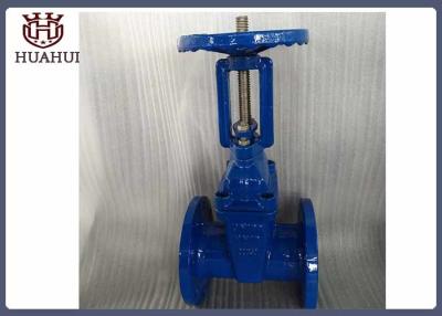 China Extension Stem Flanged End Gate Valve Blue Color Pn10 Working Pressure for sale
