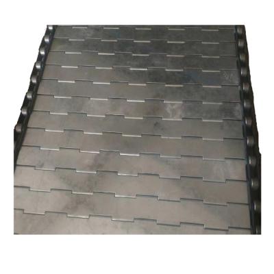 China Chain Flat Wire Mesh Conveyor Belt Metal Plate Cooling With Baffle Plate Conveyor Belt for sale