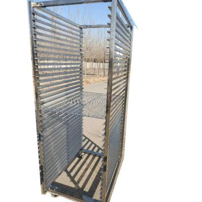 China 304 Custom Detachable Stainless Steel Bakery Tray Trolley For Baking Bread for sale