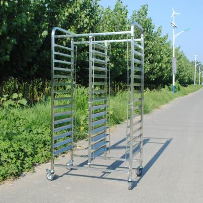 China 304 Custom Ss Tray Rack Trolley For Herbal Drying Metal Tray Trolley for sale