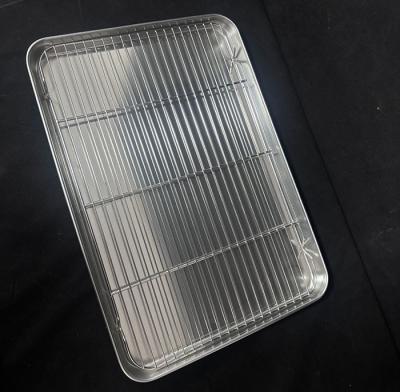 Cina Strumenti da cucina vassoio di raffreddamento in acciaio inossidabile scaffale per la cottura vassoio a maglia di filo in vendita
