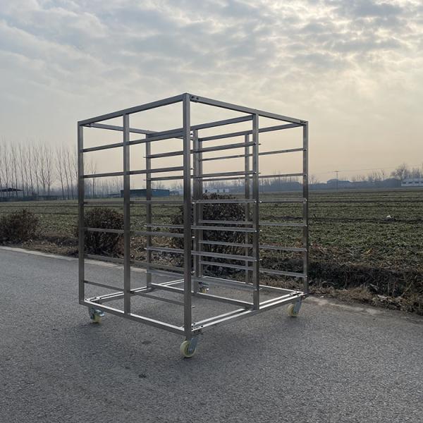 Quality Commercial Polished Stainless Steel Tray Cart Trolley For Bread Cake Baking for sale
