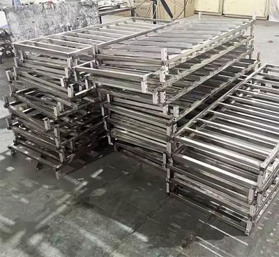China Double Row Commercial Bread Cooling Trolley With Brake Wheels For Bakery Ovens for sale