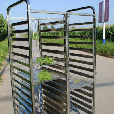 China 304 Ss Tray Trolley Hotel Reiniging Metalen Tray Trolley Met Wielen Voor School for sale