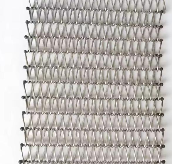 Quality Customized High Temperature Resistance Conveyor Belt Stainless Steel Balanced Spiral Weave Belt for Quenching Furnace for sale