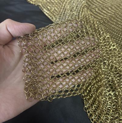 China Customized Size Stainless Steel and Aluminum Chain Mesh Curtain for Quick Install Decoration for sale