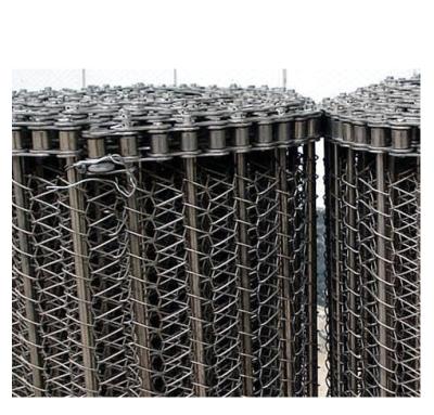 China 304 Stainless Steel Hinged Balanced Spiral Mesh Conveyor Belt for Stable Conveying in Food and Chemical Industries for sale