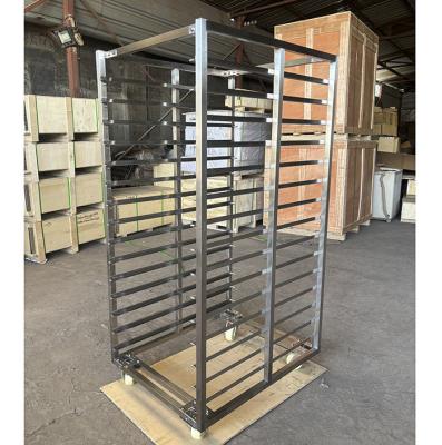 China Commercial Stainless Steel Baking Tray Rack Baking Rack Trolley Bread Toast Drying Rack Oven Tray Rack Trolley for sale
