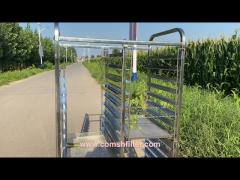 18 x 26 inches Stainless Steel Bakery Tray Trolley For Bread Pan Rotary Oven Trolley
