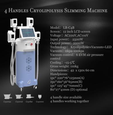 China Liposuction Cryotherapy Fat Burner Reduction Losing Weight Freeze Machine Weight Loss Cryo Cooling Therapy Criolipolisis for sale
