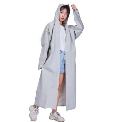 Cina l'impermeabile delle donne lunghe impermeabili con Hood Recycling EVA Material 100% in vendita