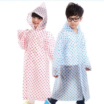 China Material impermeável transparente Dot Printed Multicolor da capa de chuva PEVA das crianças de BSCI à venda