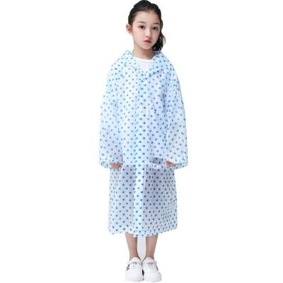 China Material impermeável transparente Dot Printed Multicolor da capa de chuva PEVA das crianças de BSCI à venda