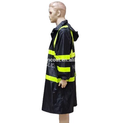 Cina impermeabile riflettente della polizia con spessore Multiapplication del cappuccio 0.15mm in vendita