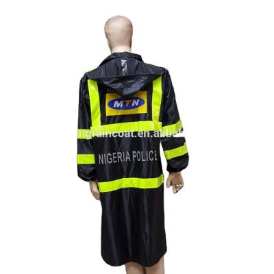 Cina impermeabile riflettente della polizia con spessore Multiapplication del cappuccio 0.15mm in vendita