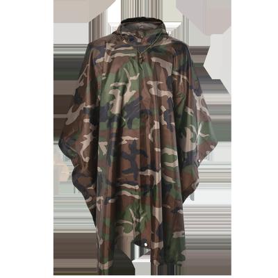 Cina Gli adulti multifunzionali piovono il poncio impermeabile del cammuffamento militare dei cappotti con il cappuccio in vendita