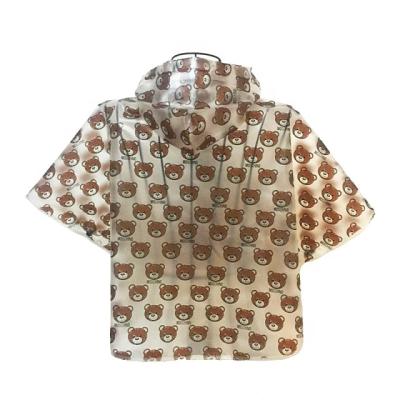 Cina PEVA scherza la borsa lunga del opp di Poncho Water Resistant del chiaro impermeabile imballata in vendita