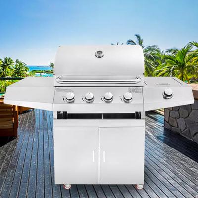 Cina Griglie a gas autoportanti da 25 pollici a 4 fuochi Barbecue da cucina per esterni Combo per feste in cortile in vendita