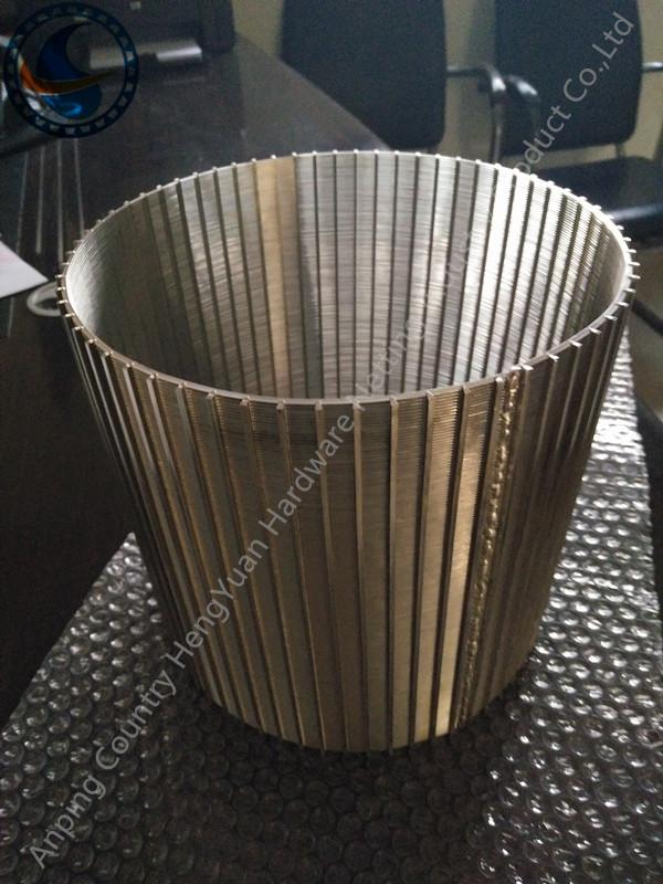 Welded wedge wire screen for food processing applications