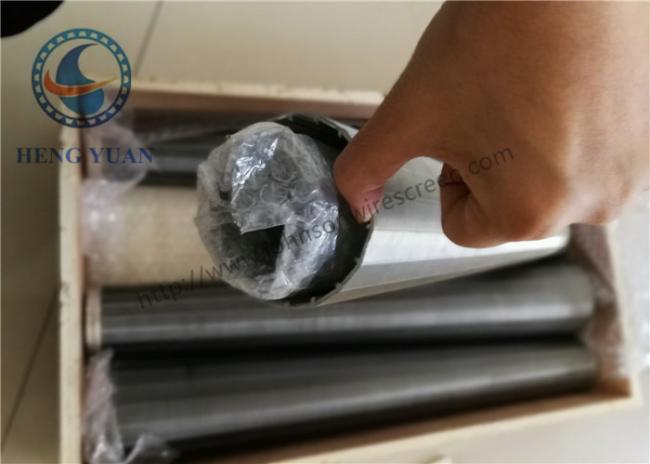 Wire wrap screen filter in operation