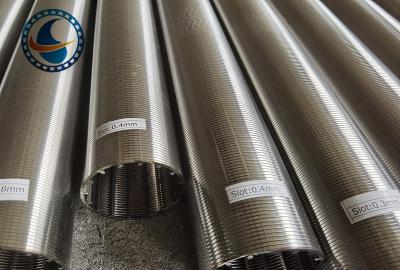 China Aanpasbaar roestvrij staal 304 wedge draad schermcilinder met eindverbinding Te koop